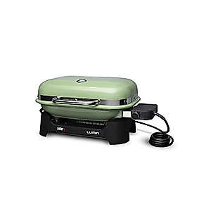 Weber Lumin Compact Outdoor Electric Barbecue Grill, Light Green - Great Small Spaces such as Patios, Balconies, and Decks, Portable and Convenient