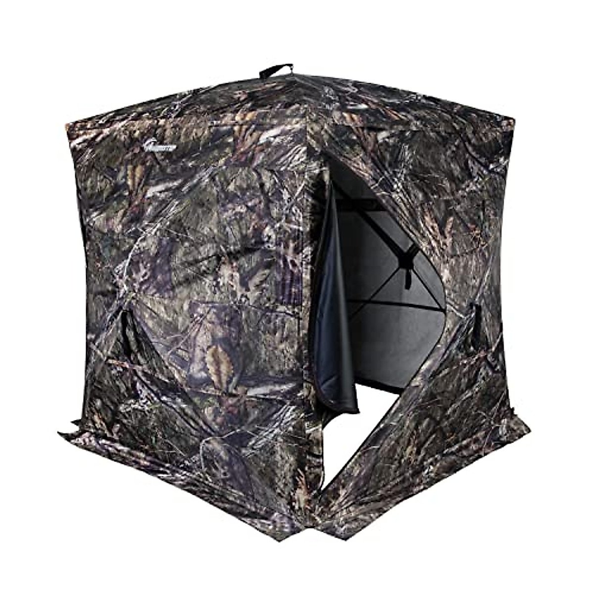 Ameristep FieldView 3 Durable One-Way View See-Through Mesh Hub Style Hunting Ground Blind | 3 Hunters Concealment | Mossy Oak DNA Camo