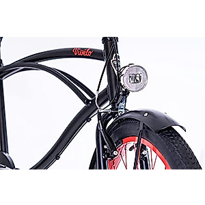 Vivelo Rider Beach Cruiser for Men Complete Bike | Lightweight Aluminium Frame, Coaster Brake, Lights Set, 26-Inch | Adult Bicycle Perfect for City, Outdoors, Terrain, Urban Hills | (3-Speed, Monza)