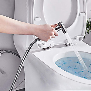 Stainless Steel Handheld Bidet Sprayer Kit - Bidet Toilet Sprayer Set For Toilet With Brushed Nickel Finish And Complete Accessories- Low to High Water Spray, SUS304- Light Silver (Sprayer Only)