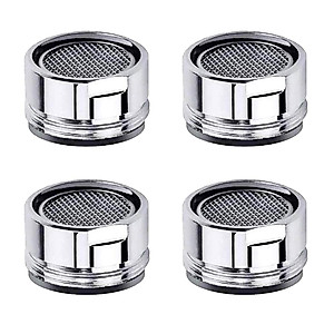 Faucet Aerator Kitchen Sink Aerator Replacement Parts with Brass Shell 15/16-Inch Male Threads Aerator Faucet Filter with Gasket for Kitchen Bathroom - 4 Pack