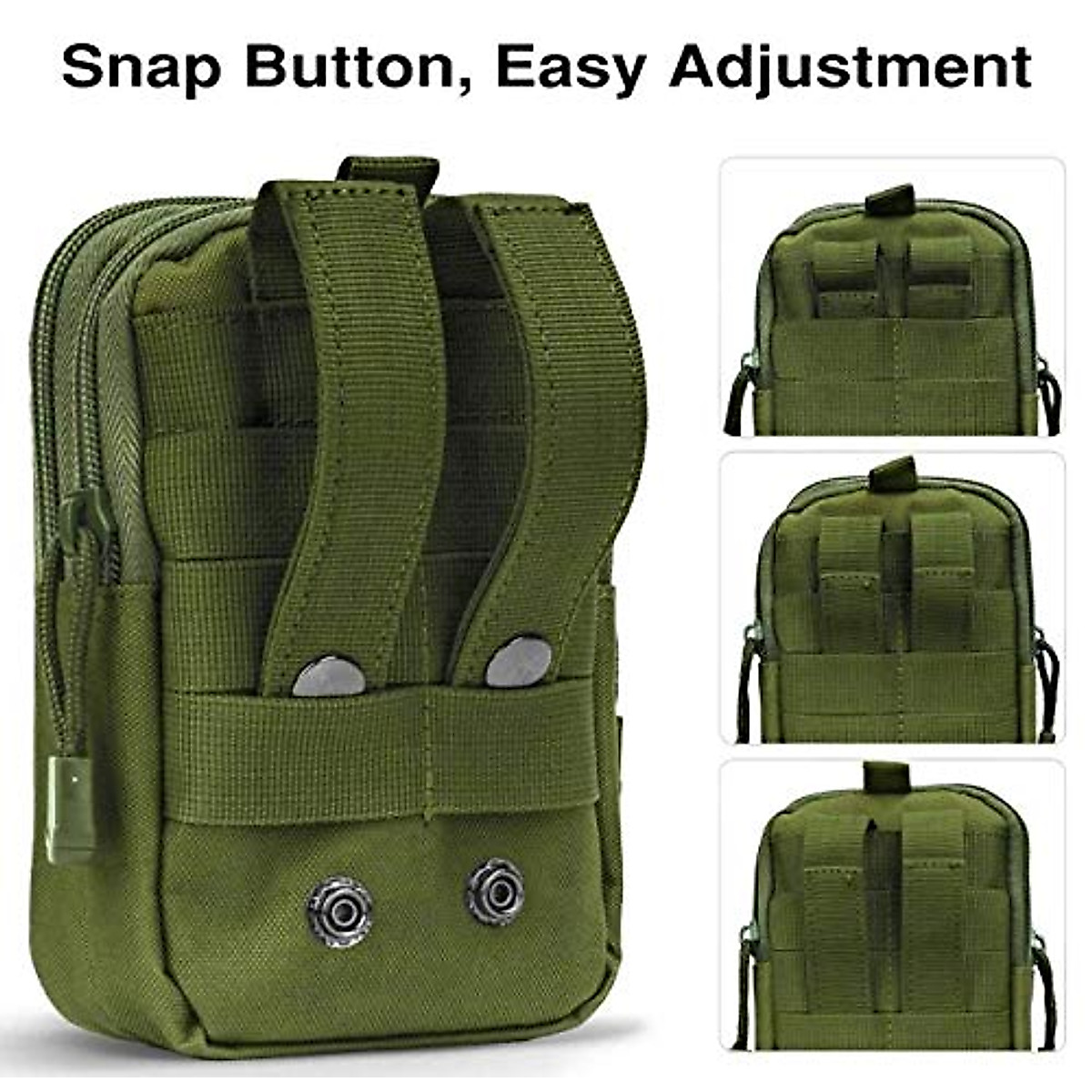 Small Shoulder Bag Utility Fashion Crossbody Purse Pockets Casual Tactical Backpack Women Men Cell Phone Holder (Olive)