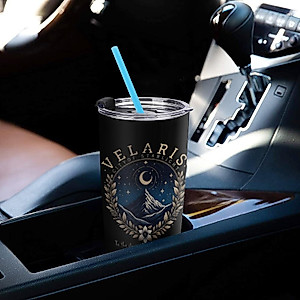 Velaris City Of Starlight Tumbler Acotar The Night Court Bookish 20 Oz Stainless Steel Insulated Tumblers with Lid And Straw Bookish Acotar Travel Coffee Mug Gifts