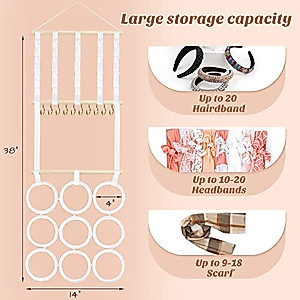 Scarf Organizer for Closet, MOFASVIGI Handmade Crocheted Scarf Hanger Space-Saving Ties Rack Storage Classical Lifestyle for Scarves, Shawl, Hijab, Ties, Belt, Hair Accessories Organizer