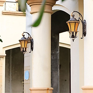 Sggainy Retro Outdoor Aisle Home Garden Terrace Door Wall Lamp Glass Wall Lantern Mount Mounted Lights Wall Sconces Reading Lamp for Industrial Farmhouse Hardwired Porch Headboard Vanity