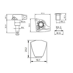 Guyker Guitar Machine Heads (3L + 3R) – 1:21 Sealed Tuning Key Pegs Tuners Set with Tulip Shaped Knob Replacement for ST Tele SG Style Electric or Acoustic Guitars – Chrome