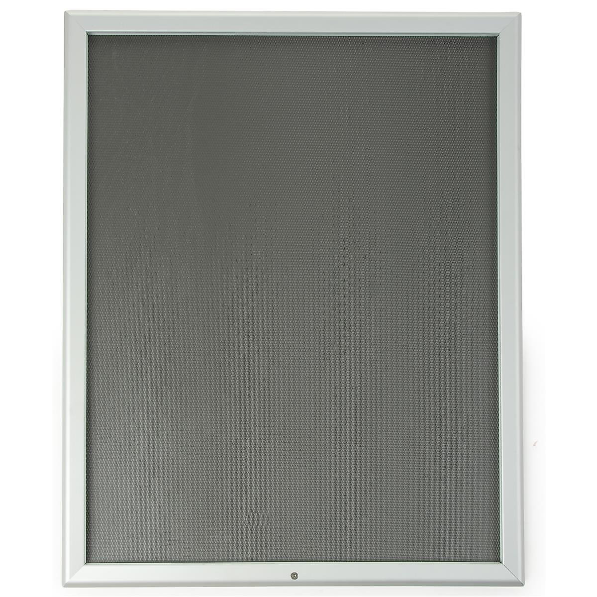 Displays2go Snap Poster Frame for 22"x28" Posters or Advertisements, Lockable, Lens Included, Silver Aluminum