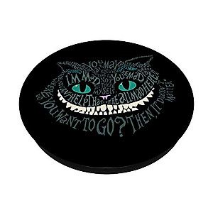 Cheshire Alice Cat We're All Mad Here Wonderland PopSockets PopGrip: Swappable Grip for Phones & Tablets