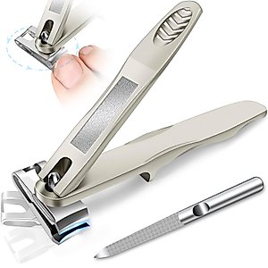 Nail Clippers for Men, 360 Rotary Toenail Clippers with Long Handle & Easy Grip, Heavy Duty Sharp Stainless Steel Fingernail Clipper for Seniors Men Women