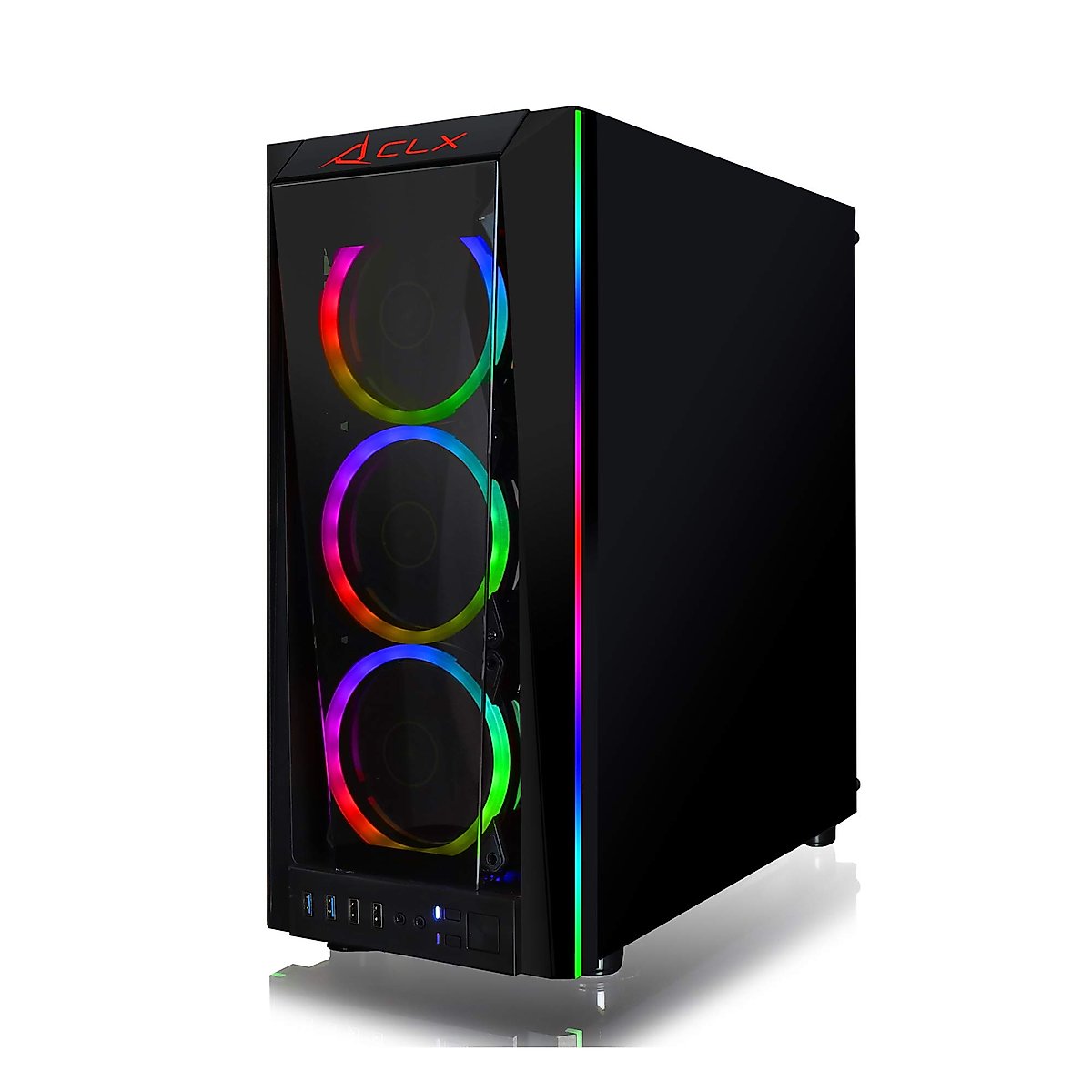 CLX Set TGMSETRTM0B03BM Gaming Desktop - Liquid Cooled AMD Ryzen 7 5800X 3.8GHz 8-Core Processor, 16GB DDR4 Memory, GeForce RTX 3080 10GB GDDR6X Graphics, 240GB SSD, 2TB HDD, WiFi, Windows 11 Home