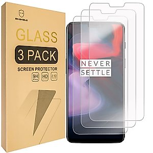 Mr.Shield [3-PACK] Designed For OnePlus 6 / OnePlus Six [Upgrade Maximum Cover Screen Version] [Tempered Glass] Screen Protector [Japan Glass With 9H Hardness] with Lifetime Replacement