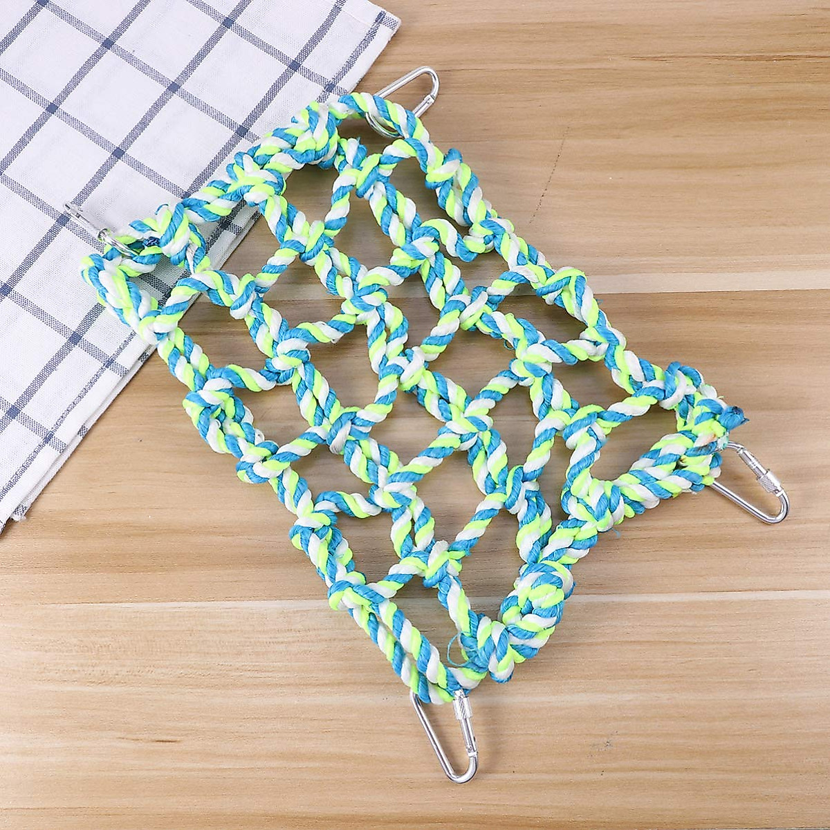 UEETEK Rat Ferret Climbing Rope Net Pet Bed Small Animal Activity Toy for Hamster Parrot