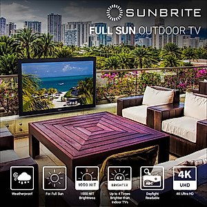 SunBrite 55-inch Outdoor Television 4K with HDR - Pro 2 Series - for Full Sun SB-P2-55-4K-BL