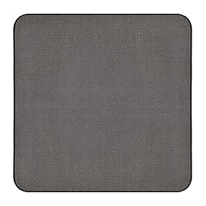 House, Home and More Skid-Resistant Carpet Indoor Area Rug Floor Mat - Gray - 3 Feet X 3 Feet