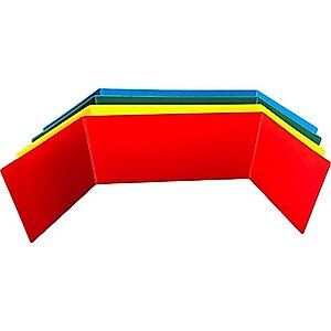 Flipside Tri-fold StudyCarrel Study Carrel, 12 x 46.5, Assorted