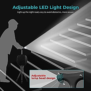 Folding Cane with Seat,Adjustable Walking Stick for Seniors,Lightweight Walking Cane with LED Light,Height Adjustment Cane Seat,Portable Cane Chair,Sturdy Crutches Stool,Supports up to 250 lbs