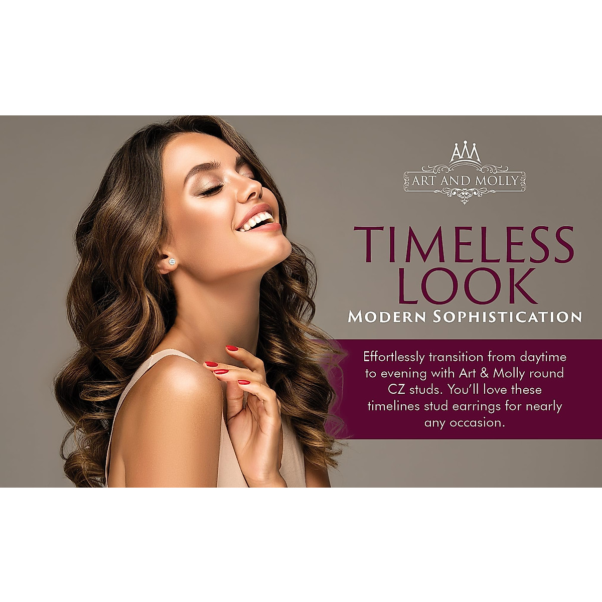 14k White Gold Solitaire Cubic Zirconia Stud Earrings with Secure Screw-backs (4mm)