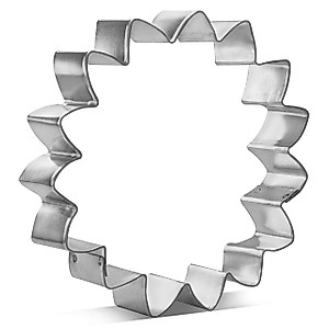 COOKIECUTTER.COM Large Sunflower Cookie Cutter 4.5 Inch –Tin Plated Steel Cookie Cutters – Large Sunflower Cookie Mold