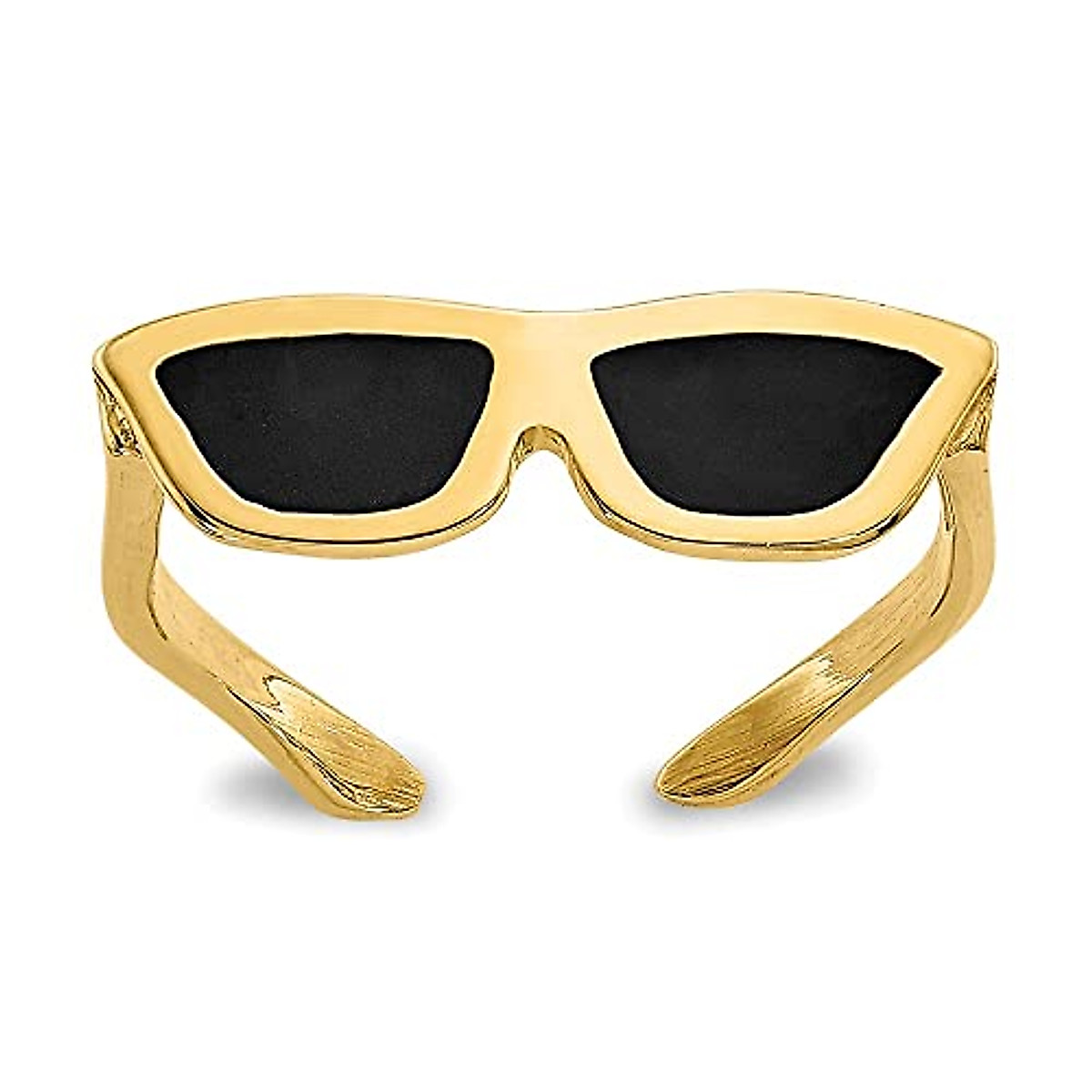 IceCarats 14K Yellow Gold Sunglasses Adjustable Toe Ring Open Midi Band Summer Beach Jewelry