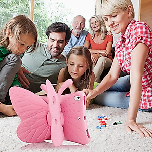 Vofolen for iPad 10.2 9th/8th/7th Generation Case Kids Girls 2021/2020/2019, 3D Cute Butterfly Wings Light Weight EVA Foam Kickstand Shockproof Full Protective Cover for Girl iPad Air 3 Pro 10.5