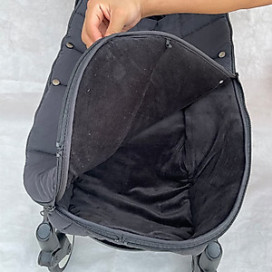 AICTIMO Universal Stroller Warm Footmuff Compatible with Cybex Priam & Mios & Balios Baby Cart, Stroller Accessory Winter Socks (Black Black)