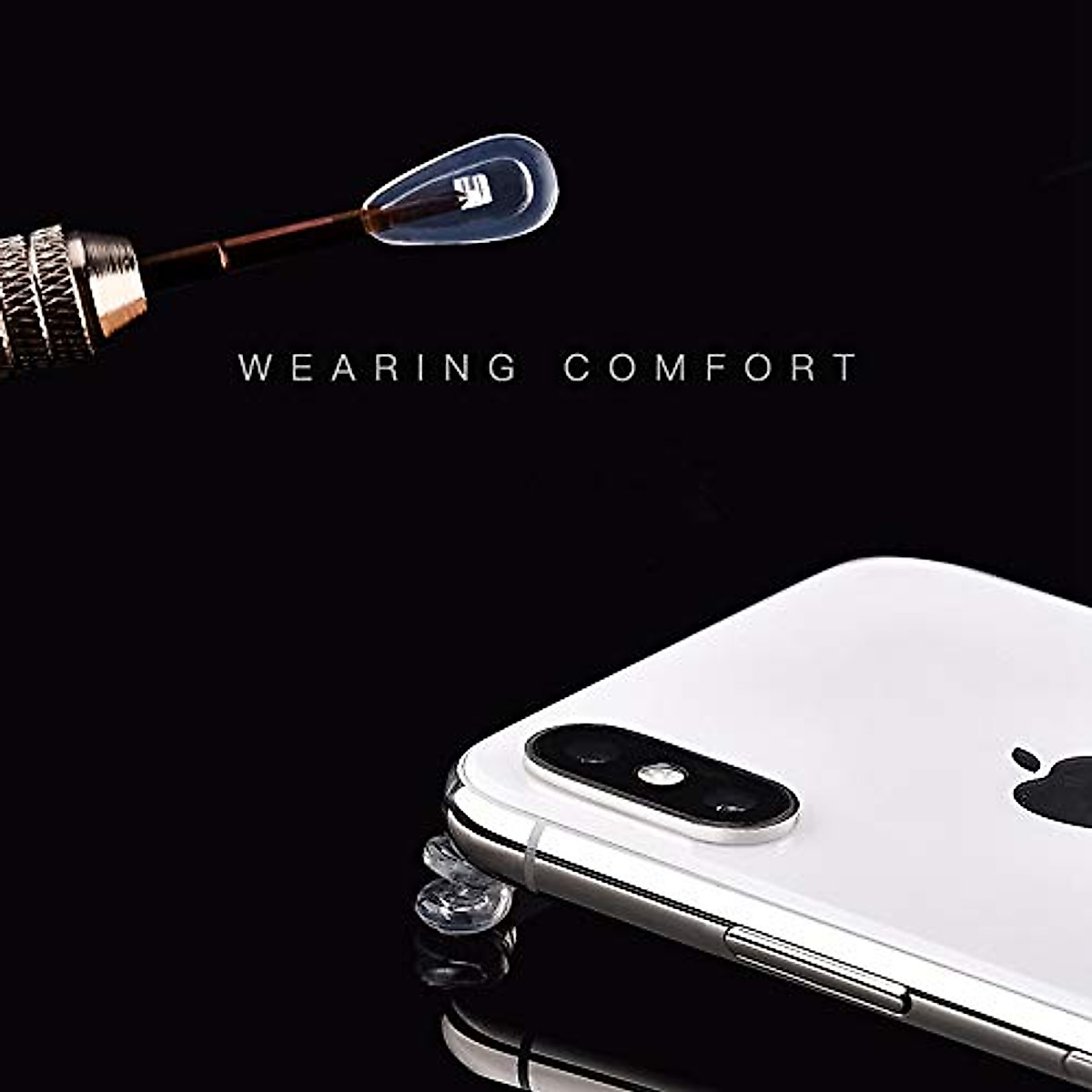 Eyeglasses Nose Pads,Soft Silicone Screw-in Nose Pads Nose Piece for Eyeglassses Sunglasses for Oakley Conductor,Nosepads Repair Kits(14mm,5 Pairs)