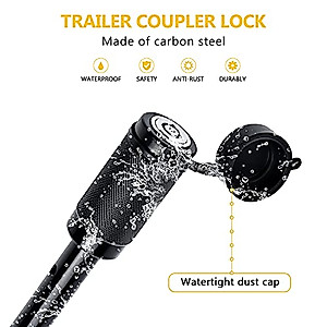 Cenipar Trailer Hitch Coupler Locking Pin 1/2 Inch and 5/8 Inch Set for Truck Car and Boat Fits 1.25", 2" and 2.5" Receivers Class III IV Hitches Towing Locks