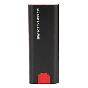 Naroote M.2 NVME SSD Enclosure, UASP Compliant Ultra Thin M.2 SSD Enclosure Aluminum Alloy Shell 2TB for 2242 SSD (Black)