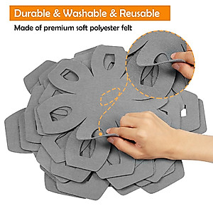 BYKITCHEN Pot and Pan Protectors, Set of 6 and 3 Different Sizes, Felt Pot Separators Protectors, Gray Pan Savers Dividers for Stacking and Protecting Your Cookware