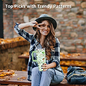 sgqjdpmc 40 oz Sloth Tumbler with Handle and Straw Lid 40oz Sloth Gifts for Women Steel Insulated Travel Coffee Cup