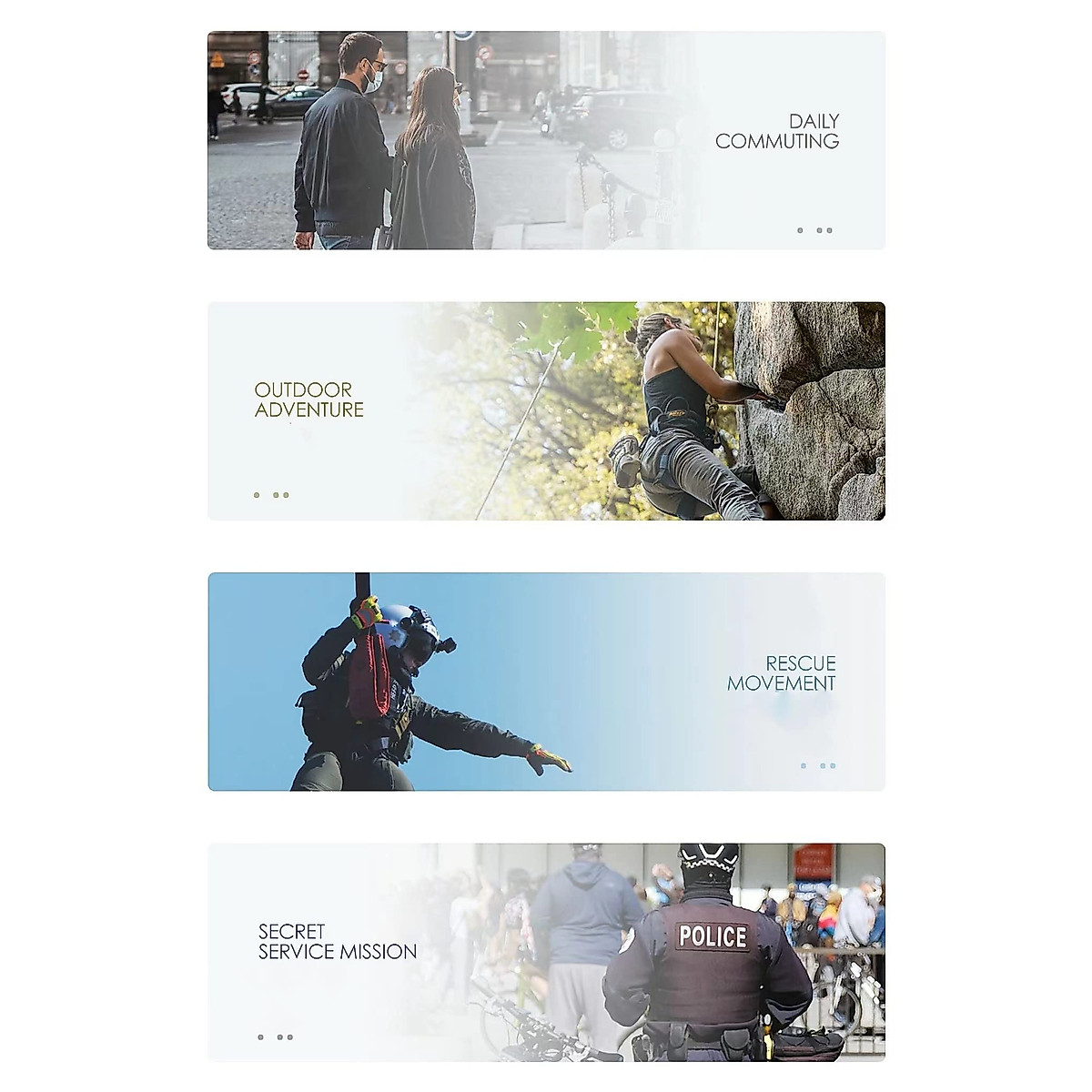 2 Pack-Metal Buckle Quick Release Outdoor Tactical Belt for Men Stretch Nylon Web Belt for Hunting Camping (BLACK+BROWN)