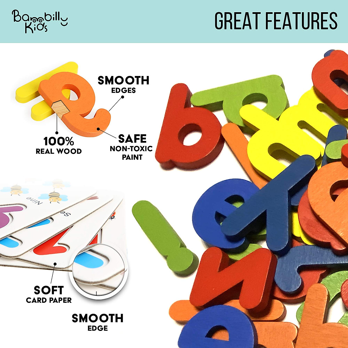 See and spell learning toy, spelling game, kids educational toys, learning game, matching letter game, wooden alphabet letters and flash cards, fun learning activity for preschool kids, play and learn