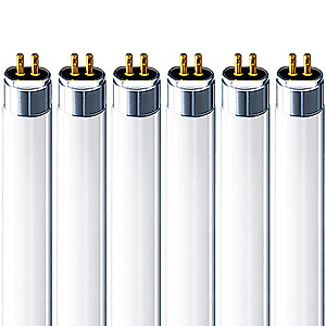 LUXRITE F54T5/841/HO 54W 46 Inch T5 Fluorescent Tube Light Bulb, 4100K Cool White, 4200 Lumens, G5 Mini Bi-Pin Base, LR20770, 6-Pack