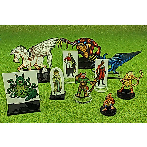 LITKO Paper Miniature Bases | Slotted Paper Figure Holder | Compatible with Dungeons and Dragons | Game Card Stands (3mm Clear Acrylic, 20mm)