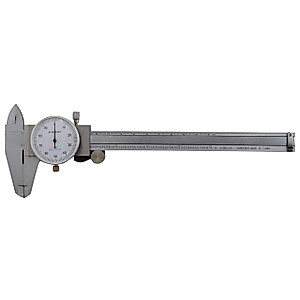 Utility Dial Caliper - 6 Inch with 0.001" Precision, Stainless Steel, Shockproof by Science Purchase