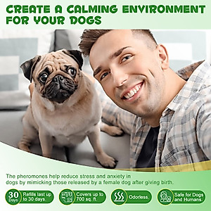 PLSHSBSE Calming Diffuser for Dogs, 2 Pack Dog Calming Diffuser Refills for Replacement, Enhanced Dog Calming Pheromone Diffuser, Dog Calming Diffuser Kit for Dog Anxiety Relief (2x48ml Refills)