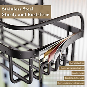 Skyapex Over the Door Shower Caddy Adjustable Bathroom Hanging Organizer Shelf Rustproof