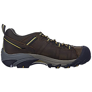 KEEN Men's Targhee 2 Low Height Waterproof Hiking Shoes, Cascade Brown/Golden Yellow, 9.5