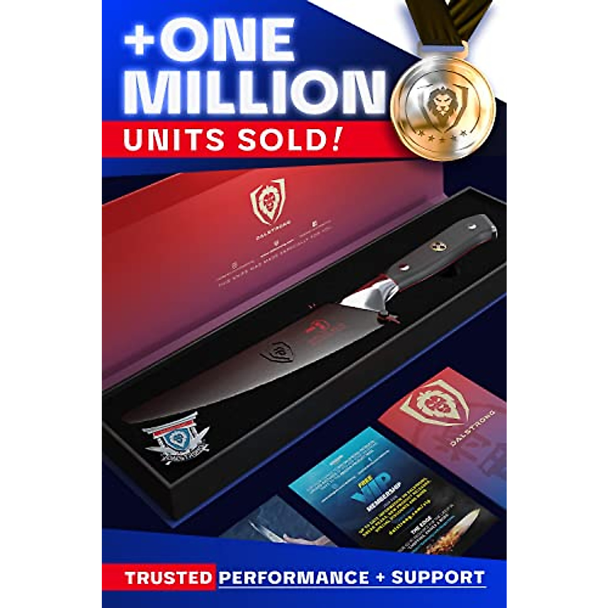 Dalstrong Fillet Knife - 6 inch - Shogun Series ELITE - Damascus - AUS-10V Japanese Super Steel - Boning Knife - Meat Cutting, Carving, Bone, Trimming, Deboning - Black G10 Handle - Sheath Included