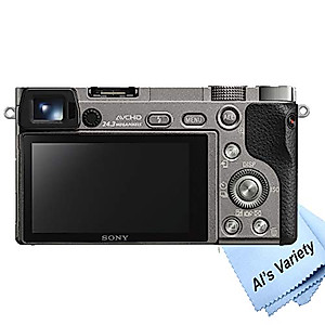 Sony a6000 Mirrorless Digital Camera(Graphite) with 16-50mm Lens + 32GB Card, Tripod, Case, and More (18pc Bundle)