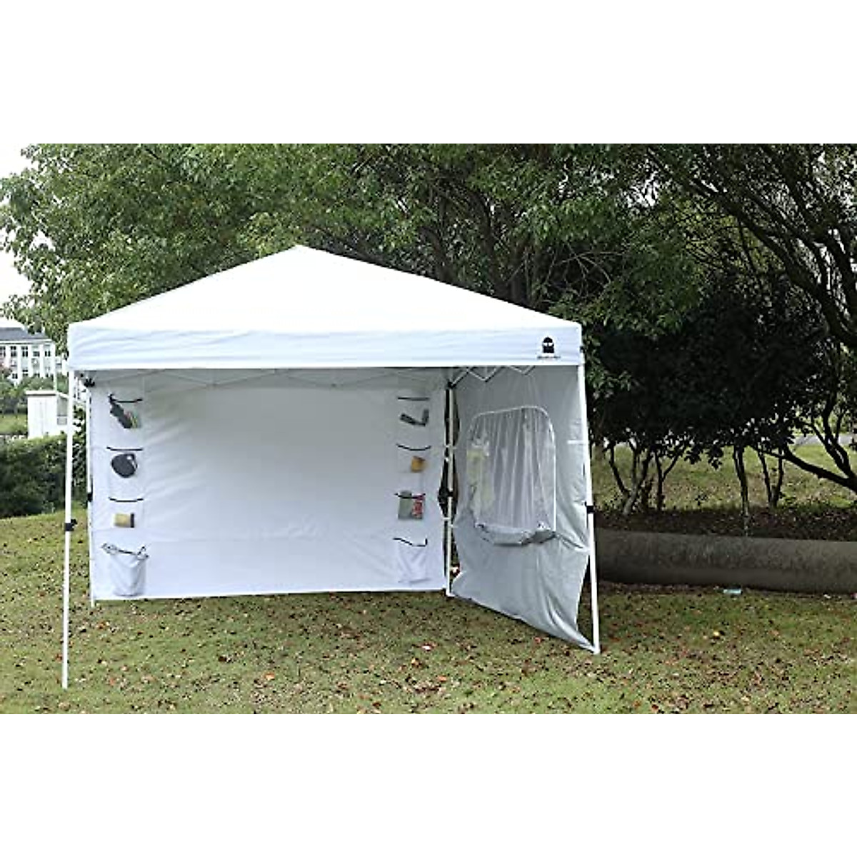 MordenApe Sunshade Sidewall with Storage Net Bag for 10x10 Pop Up Canopy, Instant Canopy SunWall (Fit 10x10 Canopy, Black)