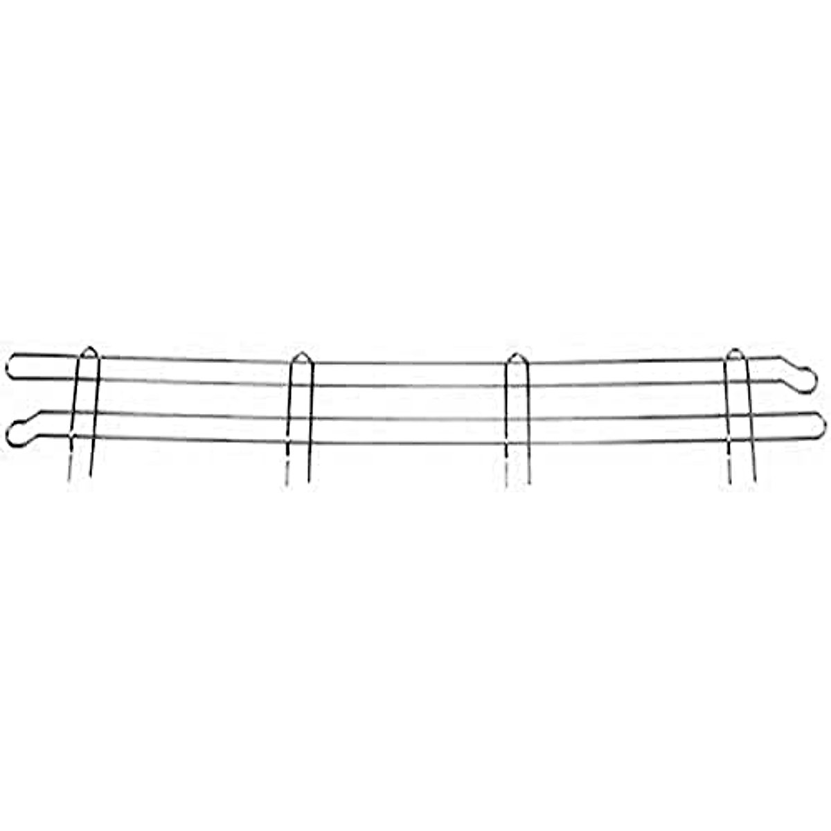 Quantum Storage Systems BL36 Back Ledge for 36" Deep Wire Shelving Units, Chrome Finish, 1" Width x 36" Length x 4" Height