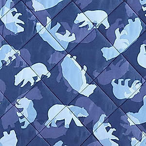 Eddie Bauer - Full Size Quilt Set, Reversible Kids Bedding with Matching Shams, Ideal for Toddler Bedding Set (Camp Camo Navy, Full)