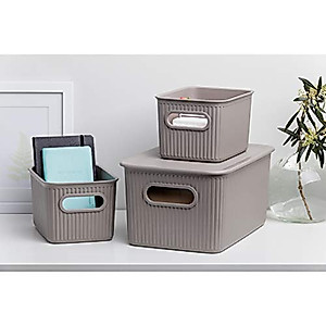 Tatay Baobab Multi-purpose Small Storage Basket with Capacity for 1.5 Litres, Taupe, 12.8 x 16.7 x 10