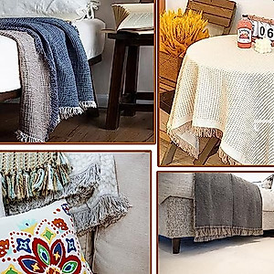 25mm Wide Cotton Fringe Tassel Trim 5 Yards (Coffee)