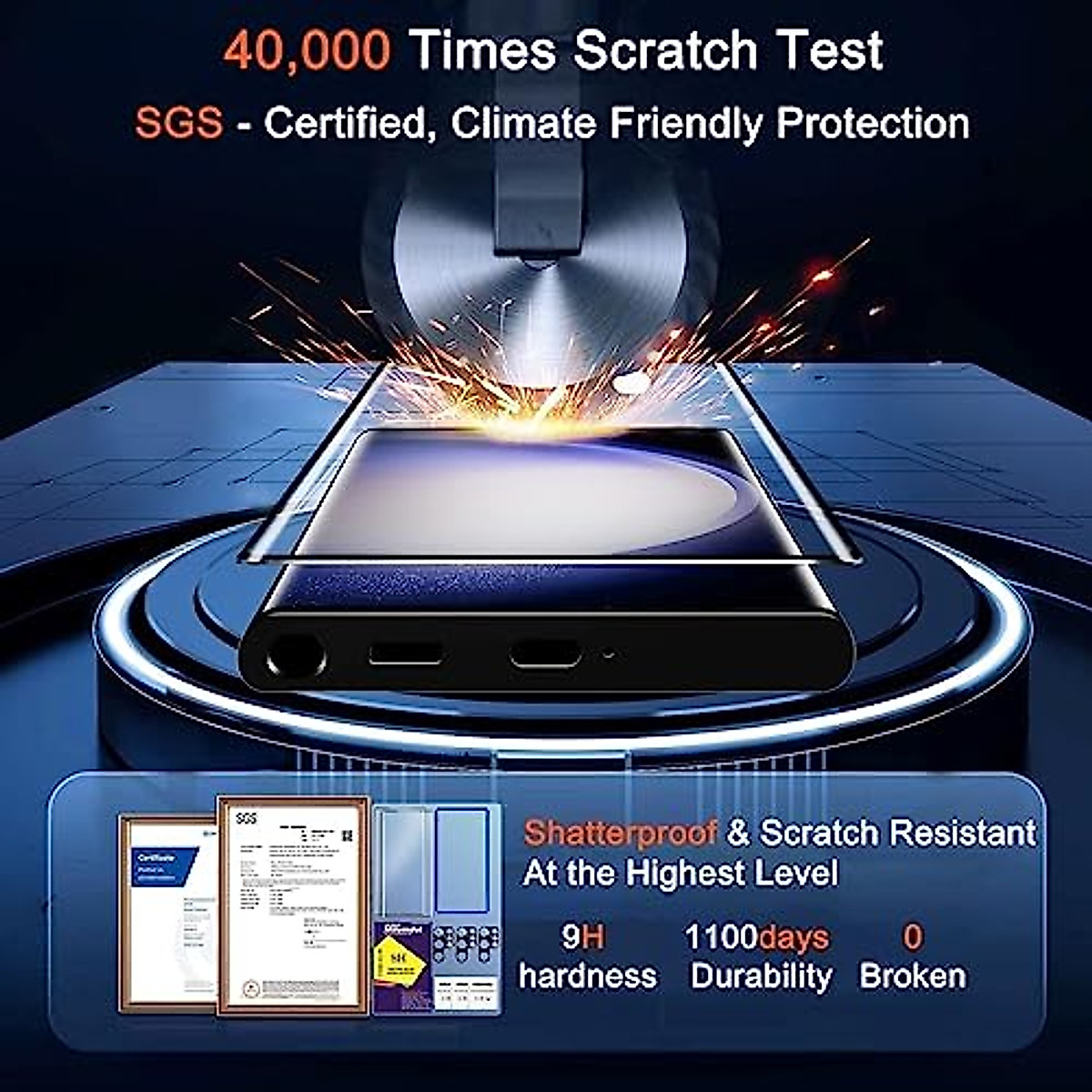 Milomdoi [2+3Pack] 9H for Samsung Galaxy S23 Ultra Screen Protector Tempered Glass Accessories, 2 Pack Full Coverage Screen Protector for Samsung S23 Ultra 5G 3 Pack camera lens protector case fit