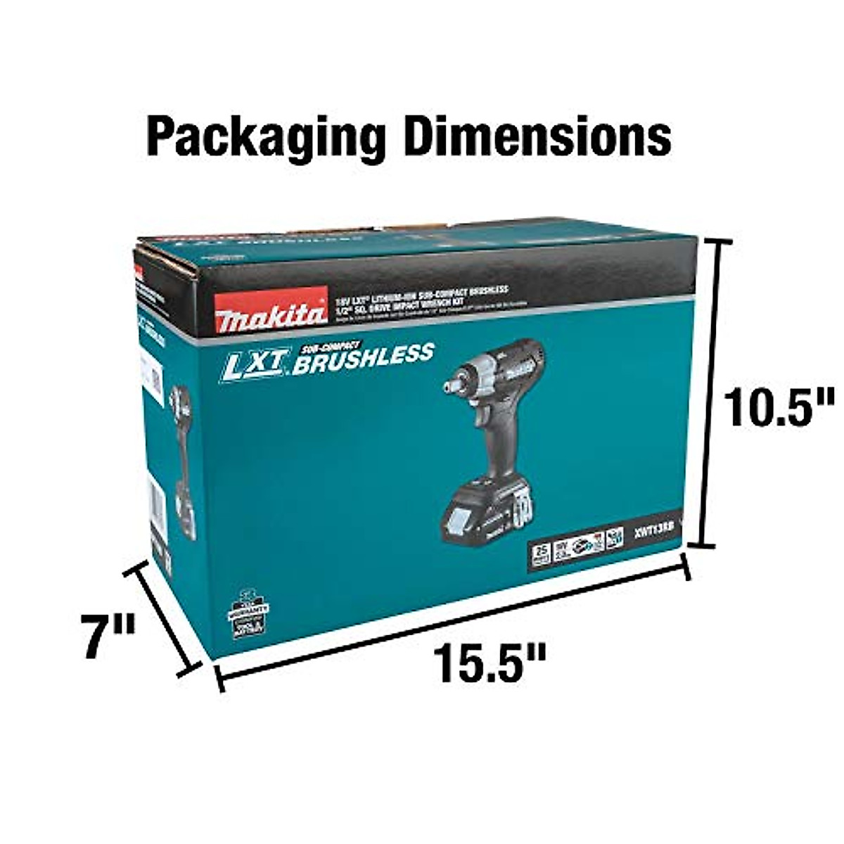 Makita XWT13RB 18V LXT Sub-Compact 1/2" Impact Wrench