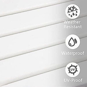 realife Outdoor Adirondack Side Table, Rectangular End Table for Patio, Garden, Porch, Pool and Indoor, White