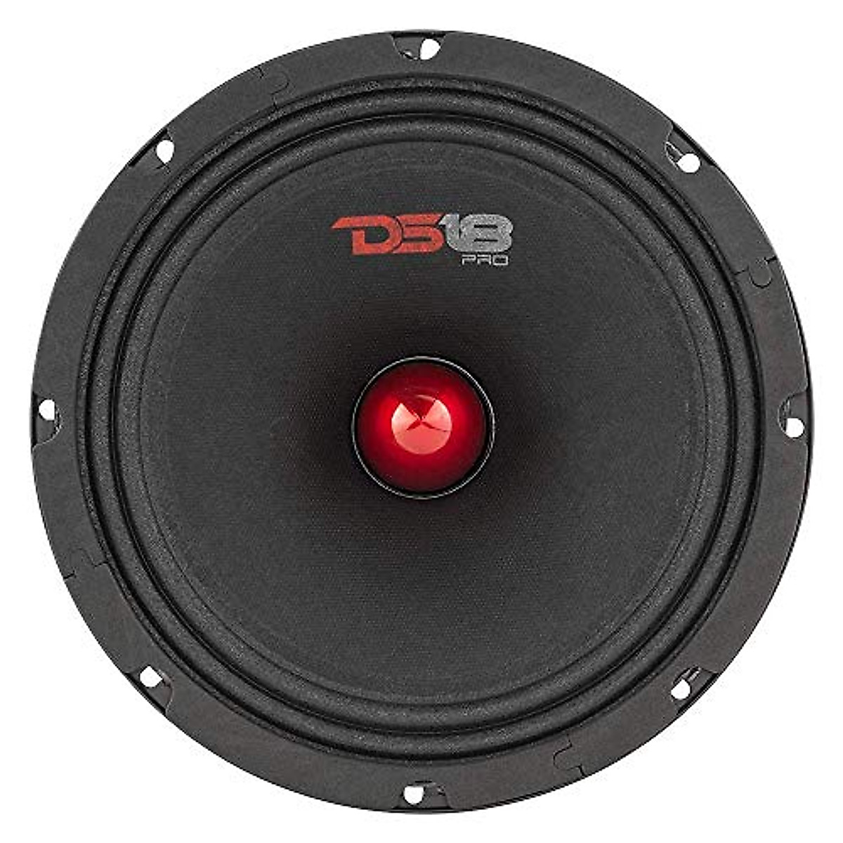 DS18 Car Audio Door Speaker Combo with Amplifier - 4 x 6.5 4-Ohm Bullet Midrange Speakers PRO-GM6.4B with 4 Channel Class D Amplifier CANDY-X4B - Compact Mini Amplifier with Premium Quality Speakers