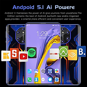 HD 7 Tablet, IPS Display, 16 GB, Supports Telephone Communication, Voice Call Game Tablet, for Portable Entertainment (Blue)